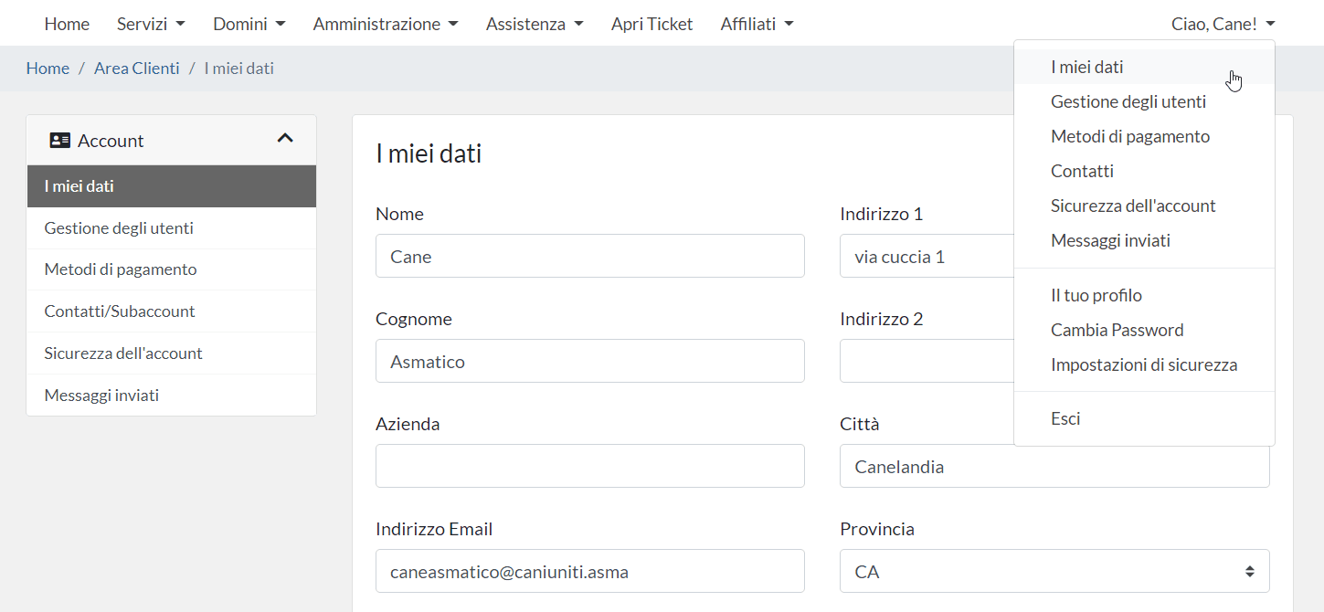 Difference between user account and customer account