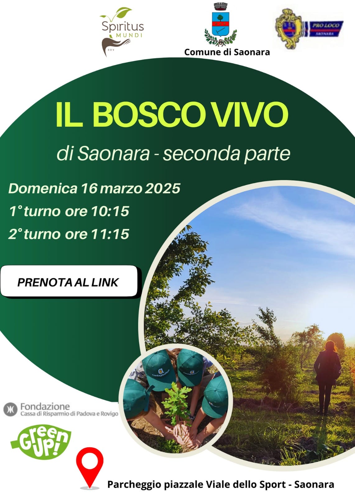 Reforestation in Saonara, Padua, March 15 and 16 March 2025
